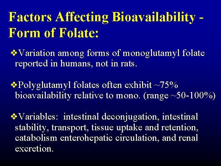 Case Study Folate Bioavailability Jess Gregory Food Science