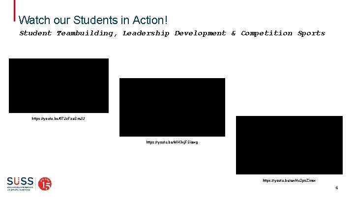 Experiential Learning Programmes Graduation Requirements for SUSS Fulltime