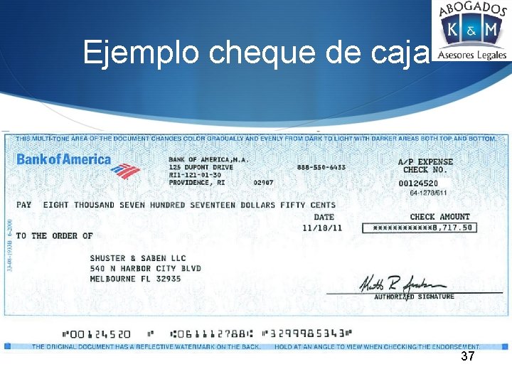 Aspectos Legales del Cheque Abog Jorge J Kawas