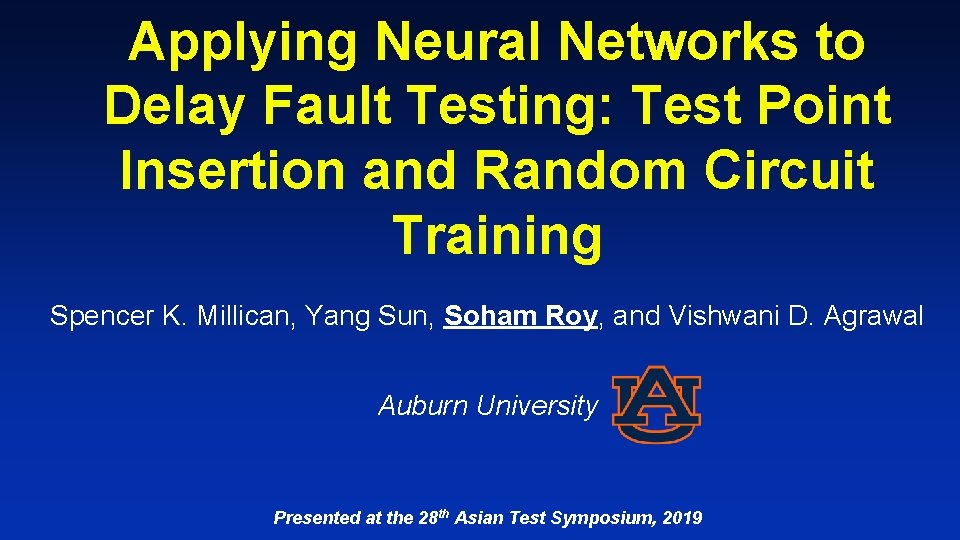 Applying Neural Networks to Delay Fault Testing Test