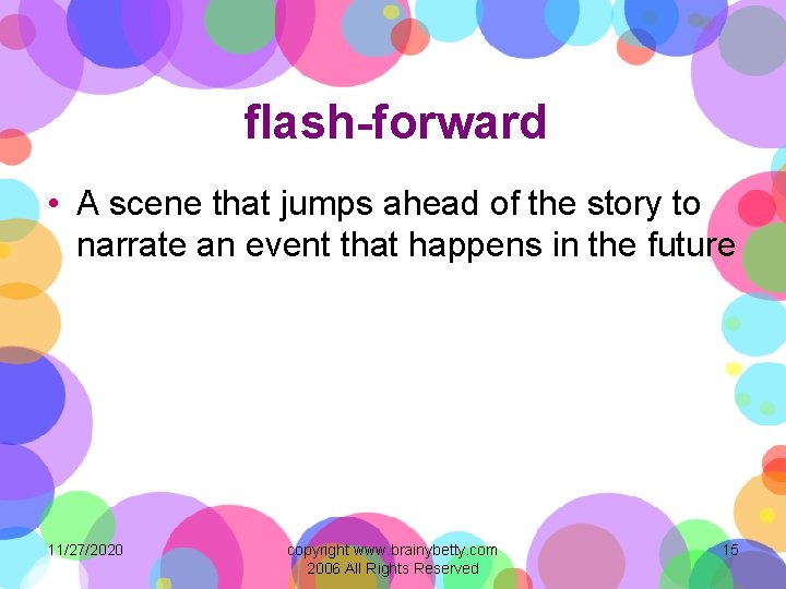 Literary Elements setting the time and place of