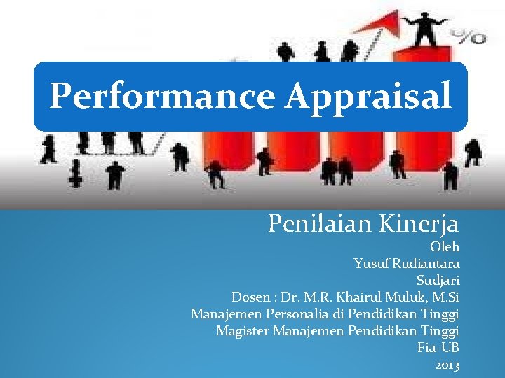 Performance Appraisal Penilaian Kinerja Oleh Yusuf Rudiantara Sudjari