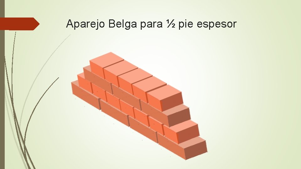 Aparejo con ladrillos apoyados en su cara mayor