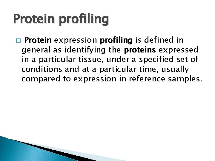 Protein Profiling Biology Definition at Kaitlyn Devine blog