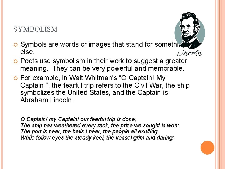 ELEMENTS OF POETRY An Introduction for 4 th