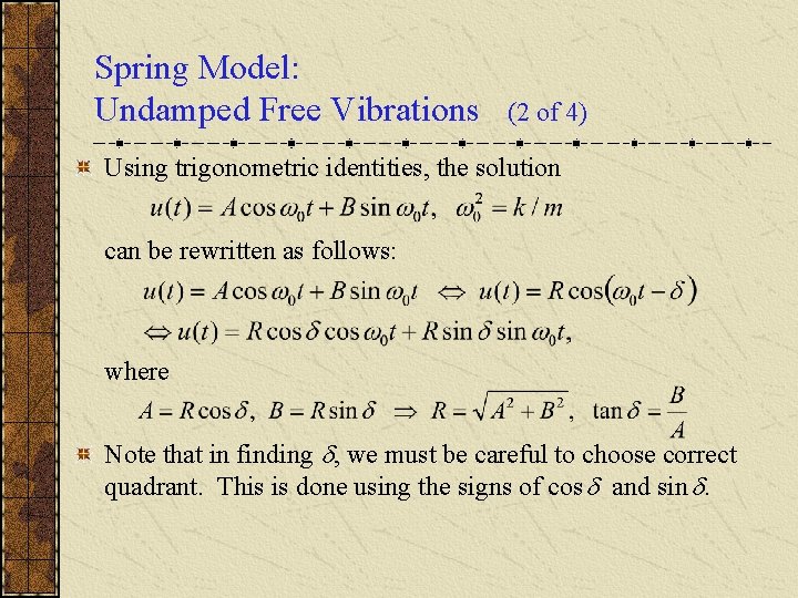 Ch 3 8 Mechanical Electrical Vibrations Two important