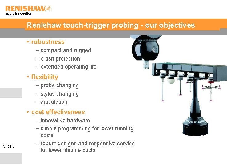apply innovation Renishaw touchtrigger probing technology Rugged and