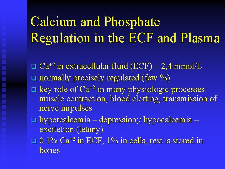 Parathyroid Hormone Calcitonin Calcium and Phosphate Metabolism Prof