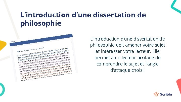Introduction de dissertation de philosophie Comment la russir