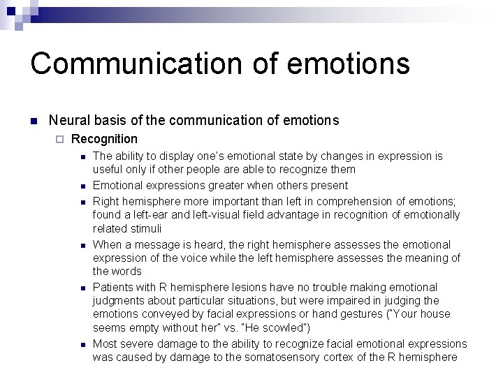 Chapter 11 Emotion Emotions as response patterns n