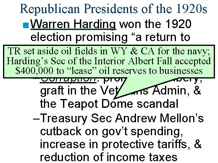 Essential Question To what extent did Republican dominance