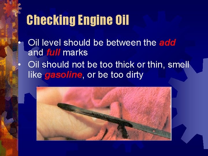 8 Topics Vehicle maintenance Lubrication service Fluid service