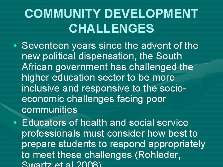 Mobilising Community Strengths and Assets Social Work Student