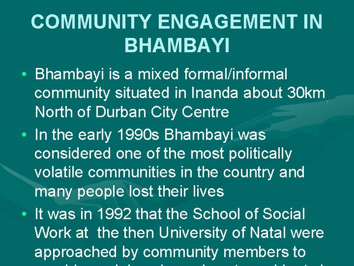Mobilising Community Strengths and Assets Social Work Student