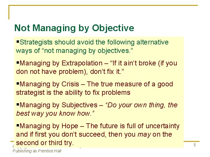 Chapter 5 Strategies in Action Strategic Management Concepts