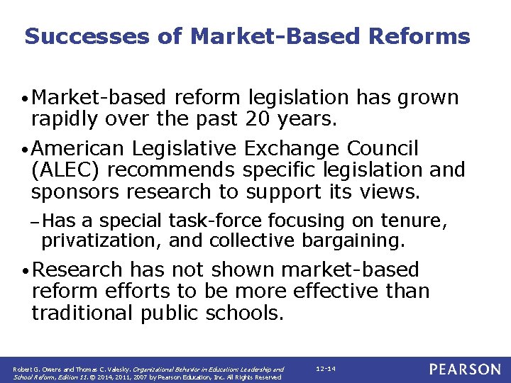 CHAPTER 12 School Reform Organizational Behavior in Education