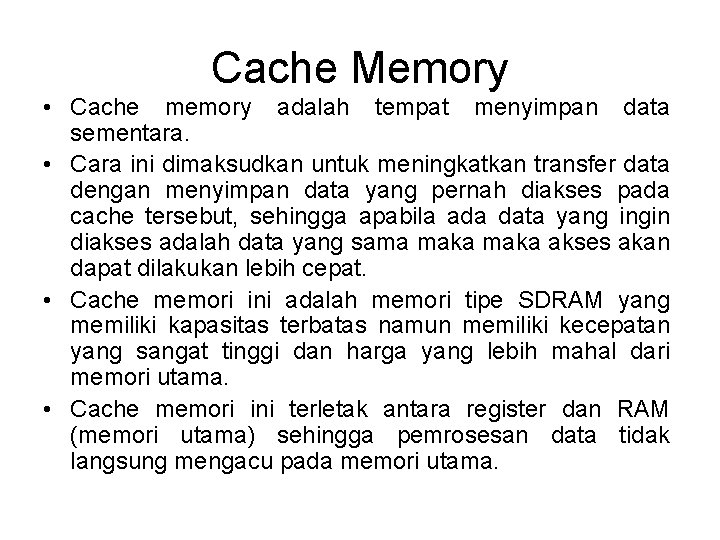 Jenis dan Operasi Dasar Memori IstilahIstilah Intel Core