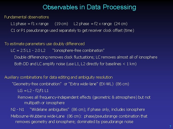 Introduction to HighPrecision GPS Data Analysis Towards a