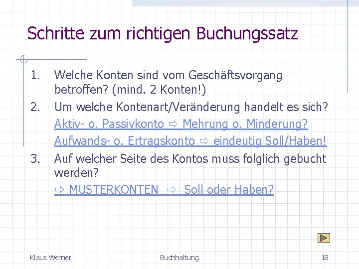 Buchfhrung ein System mit wenigen Regeln Die Prsentation