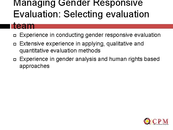GENDER RESPONSIVE ME Ngonidzaishe Marimo Key Concepts What
