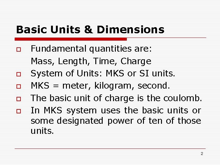 Chapter Three Electrical Concepts Components 1 Basic Units