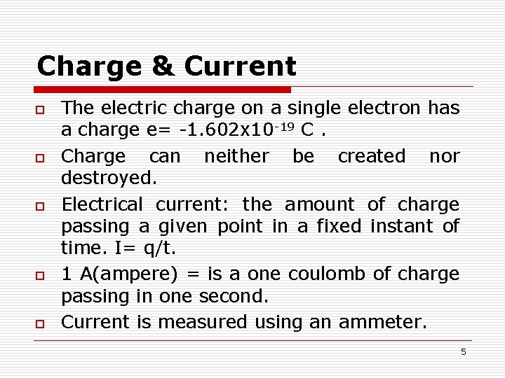 Chapter Three Electrical Concepts Components 1 Basic Units