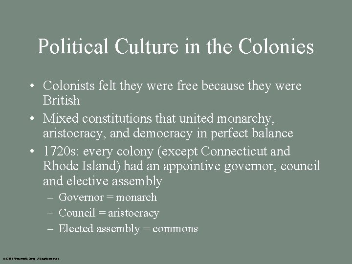 Chapter 4 Provincial America and the Struggle for