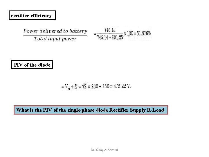 Example A dc battery of constant emf E