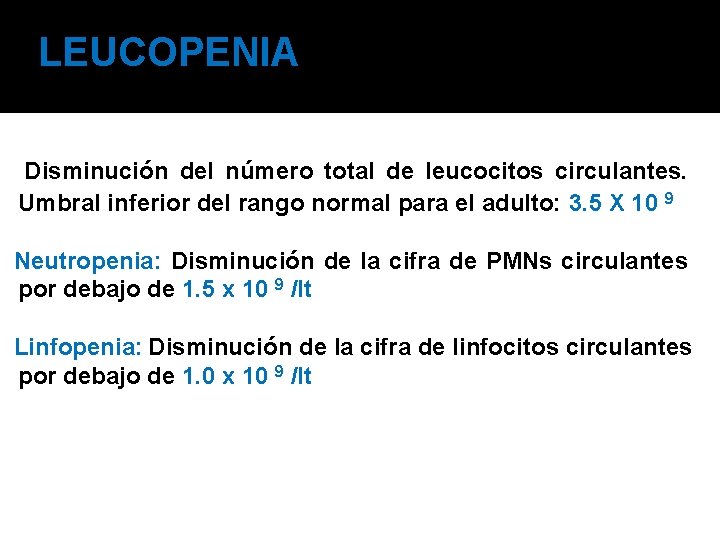ENFOQUE DEL PACIENTE CON PANCITOPENIA RESIDENCIA de HEMATOLOGIA
