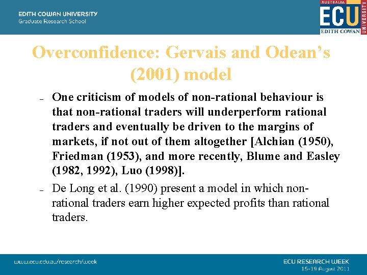 The relationship between Psychology and Economics The case
