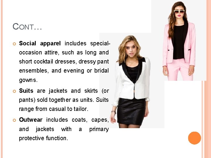 CLASSIFICATION OF FASHION AND TYPES OF DESIGN TRADE