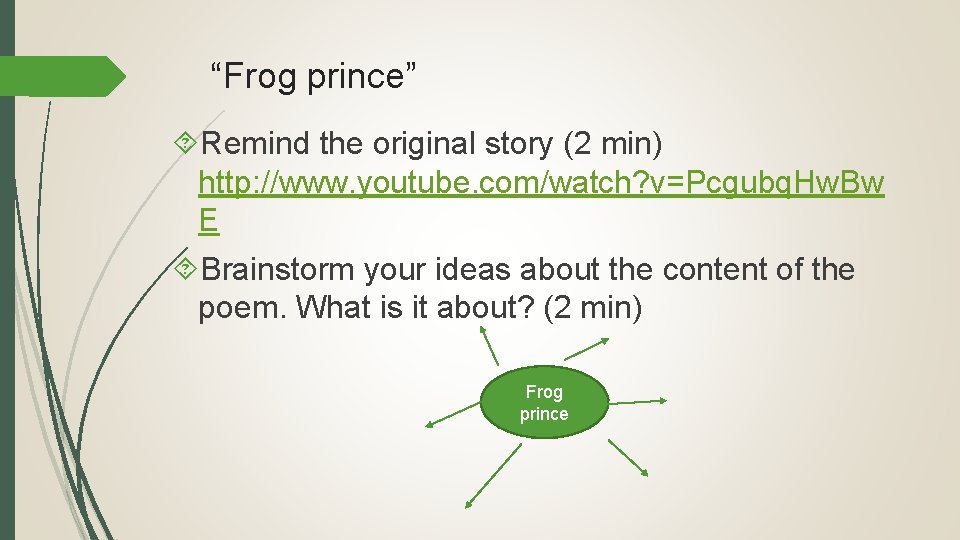 Exploring Frog Prince by Stevie Smith Class objectives