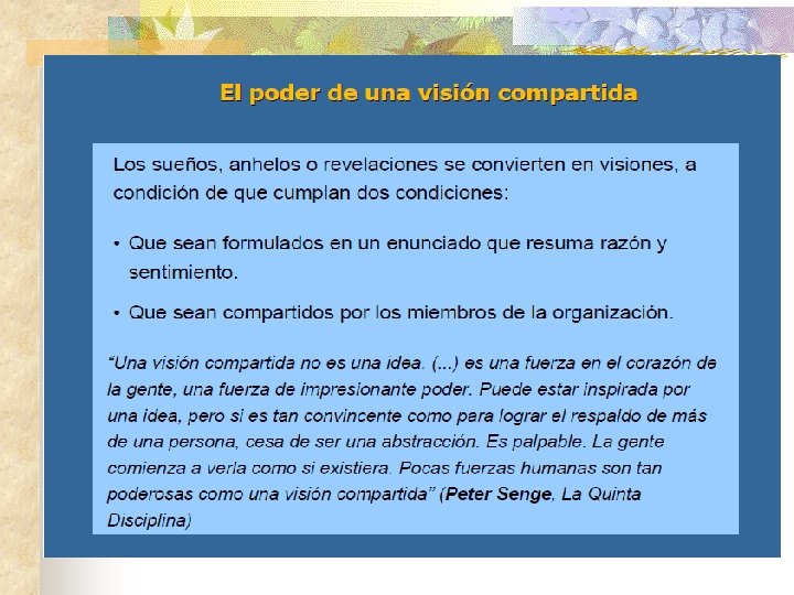 Fundamentos estratgicos VISIN UNIDAD II VISIN La Visin