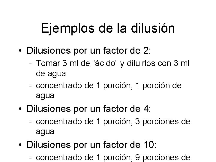 Laboratorio de la dilusin y de la espectroscopia