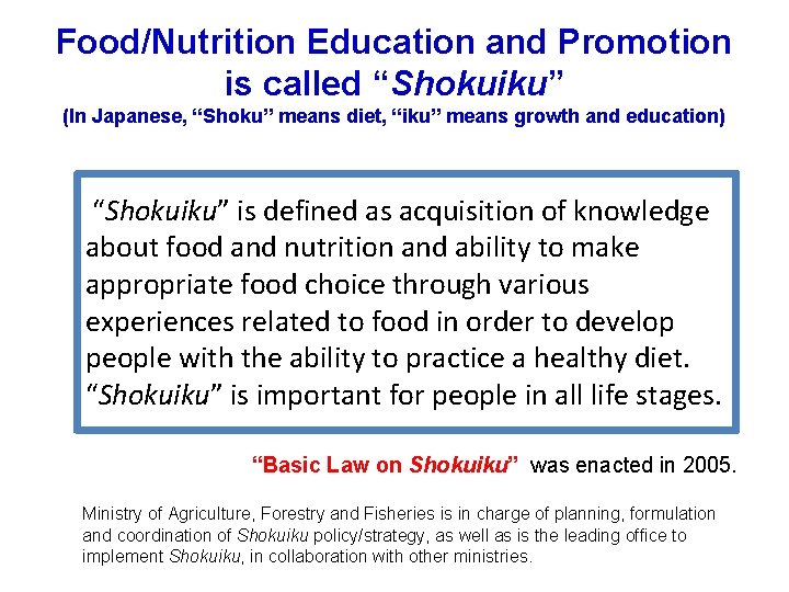 Food Nutrition Education and Promotion at school in