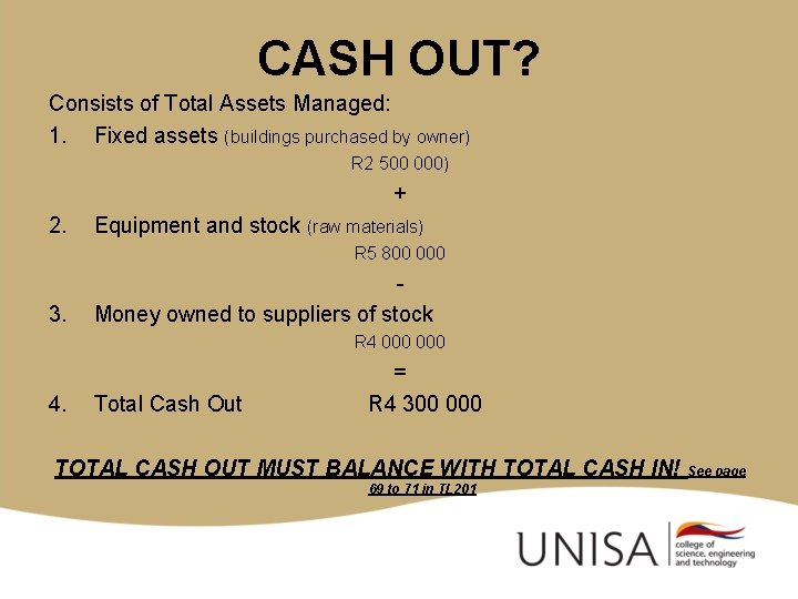 ICT 2641 Chapter 3 Explanation of Balance Sheet