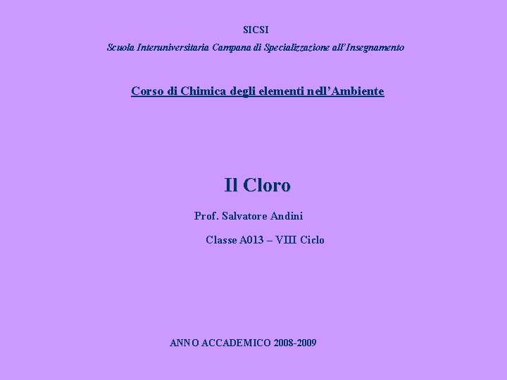 SICSI Scuola Interuniversitaria Campana di Specializzazione ...