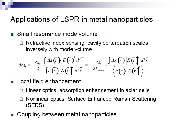 MSEG 667 Nanophotonics Materials and Devices 7 Optical