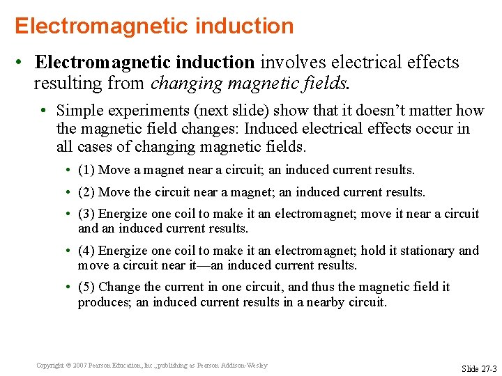 Essential University Physics Richard Wolfson 27 Electromagnetic Induction