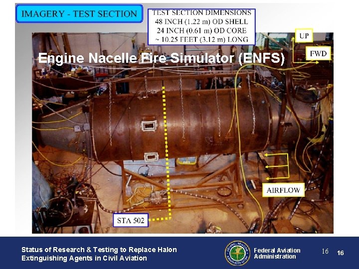 Status of Research Testing to Replace Halon Extinguishing