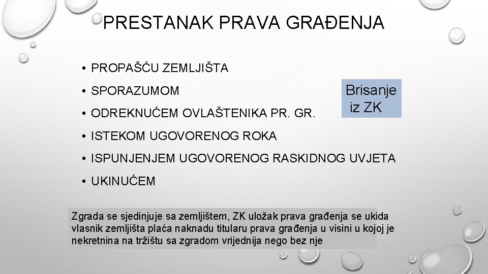 STVARNA PRAVA NA TUIM STVARIMA SADRAJ PRAVO GRAENJA