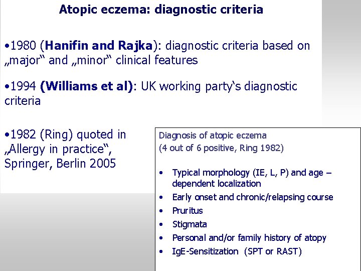 Immune deviation in atopic eczema is crucial Johannes