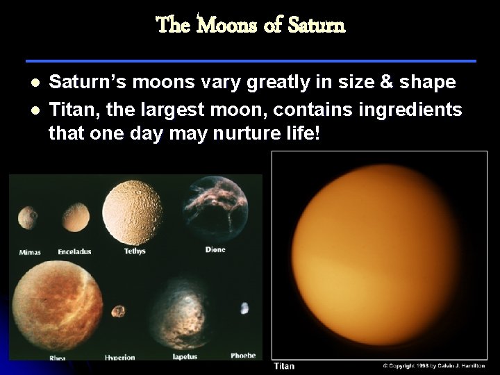 The Moons of Our Solar System How many