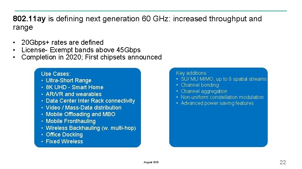 IEEE 802 11 Overview and Amendments under development