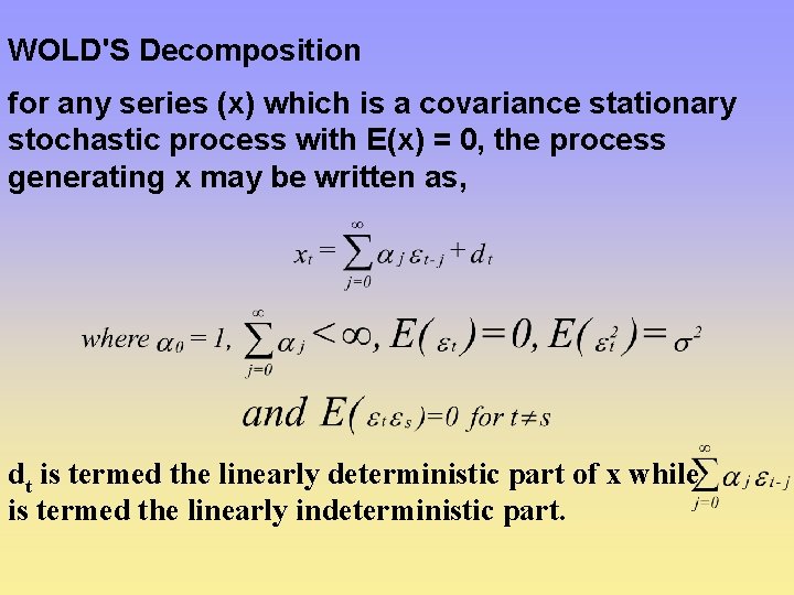 Lecture 2 Stephen G Hall Time Series Forecasting
