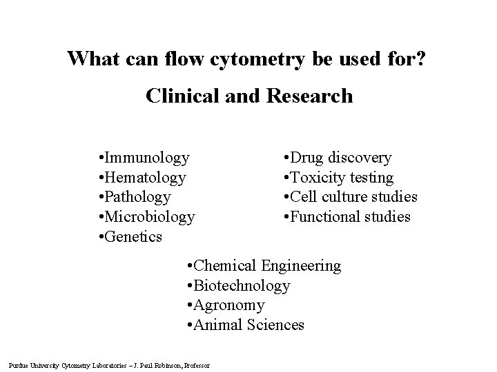 Immunophenotyping and applications of cell analysis in the