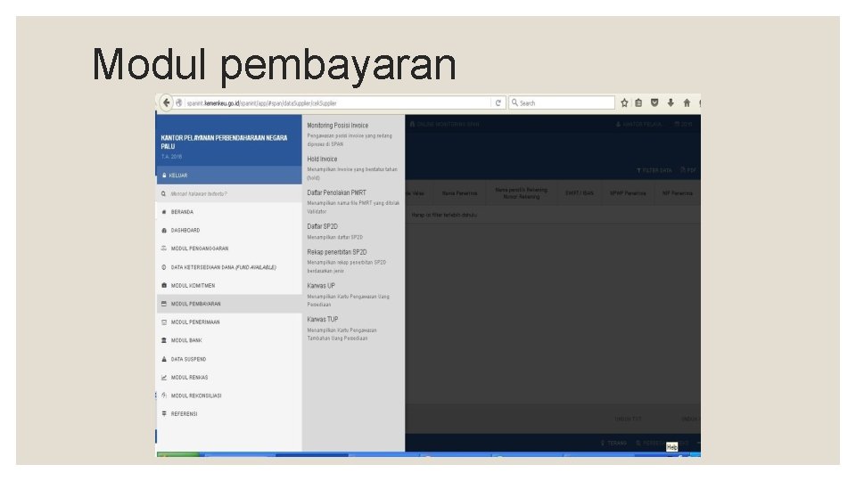 KETERKAITAN DAN FUNGSI APLIKASI PENGELOLAAN KEUANGAN PADA SATUAN