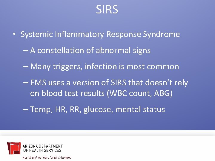 Identification and Management of Sepsis in the Prehospital