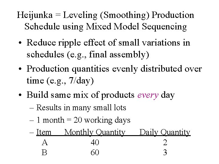 Operations Management Toyota Production System TPS JustinTime JIT