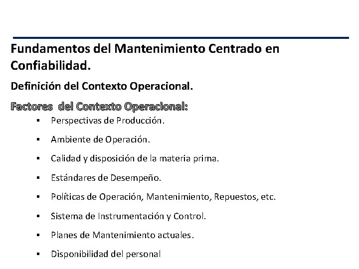 Fundamentos del Mantenimiento Centrado en Confiabilidad Qu es